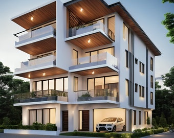 Custom Modern House Plans USA & 3D Visualization Low-cost - Etsy