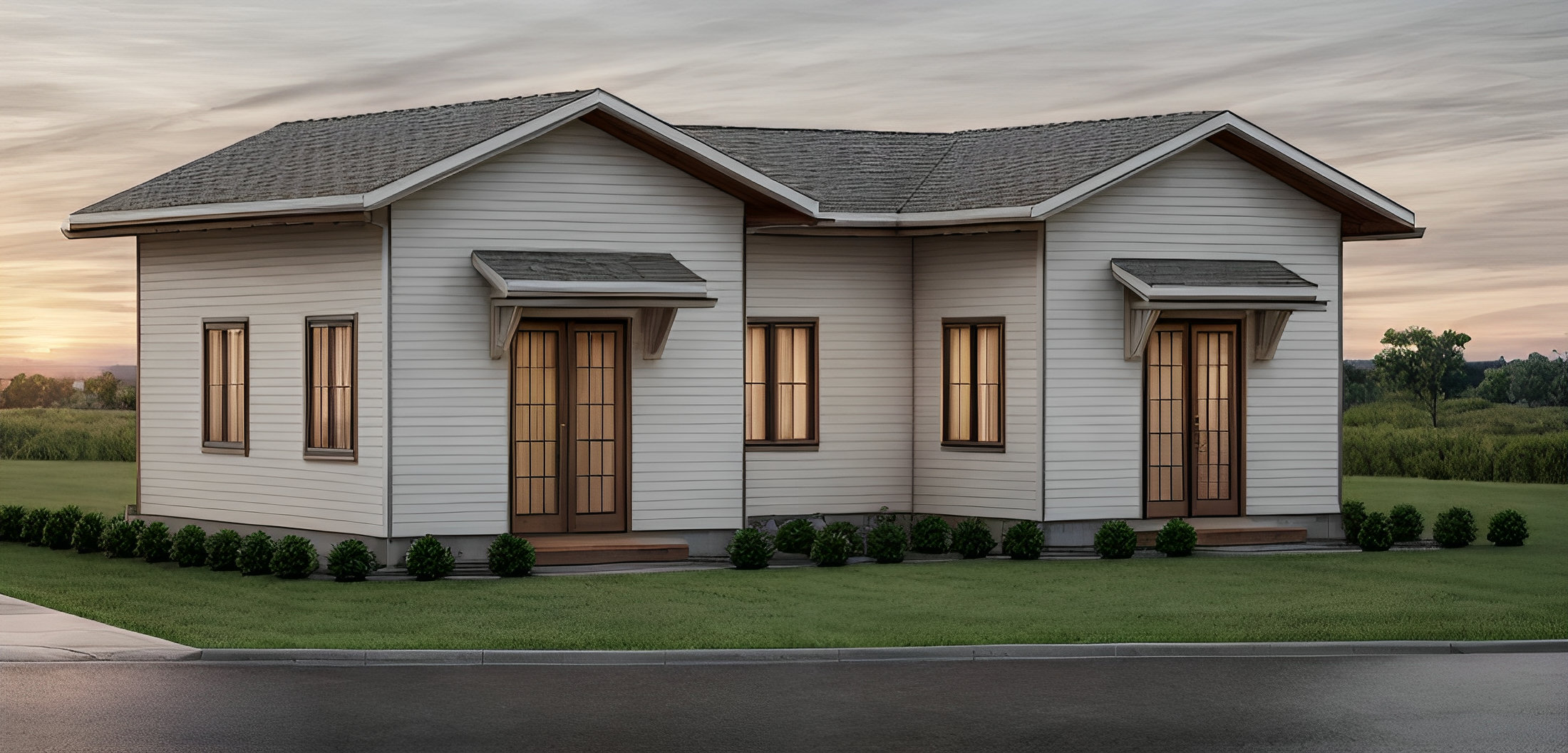 Modern Semi Detached House Plan 2 Bedroom & 2 Bath Room With Original ...