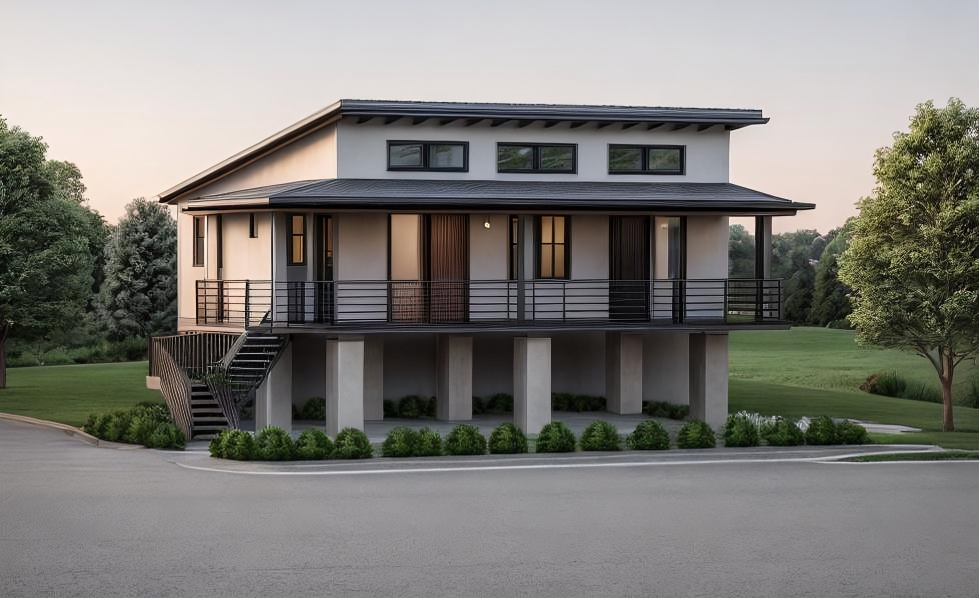 38' X 38' Stunning Modern House Plan 3 Bedroom 1 Bathroom With Free CAD ...