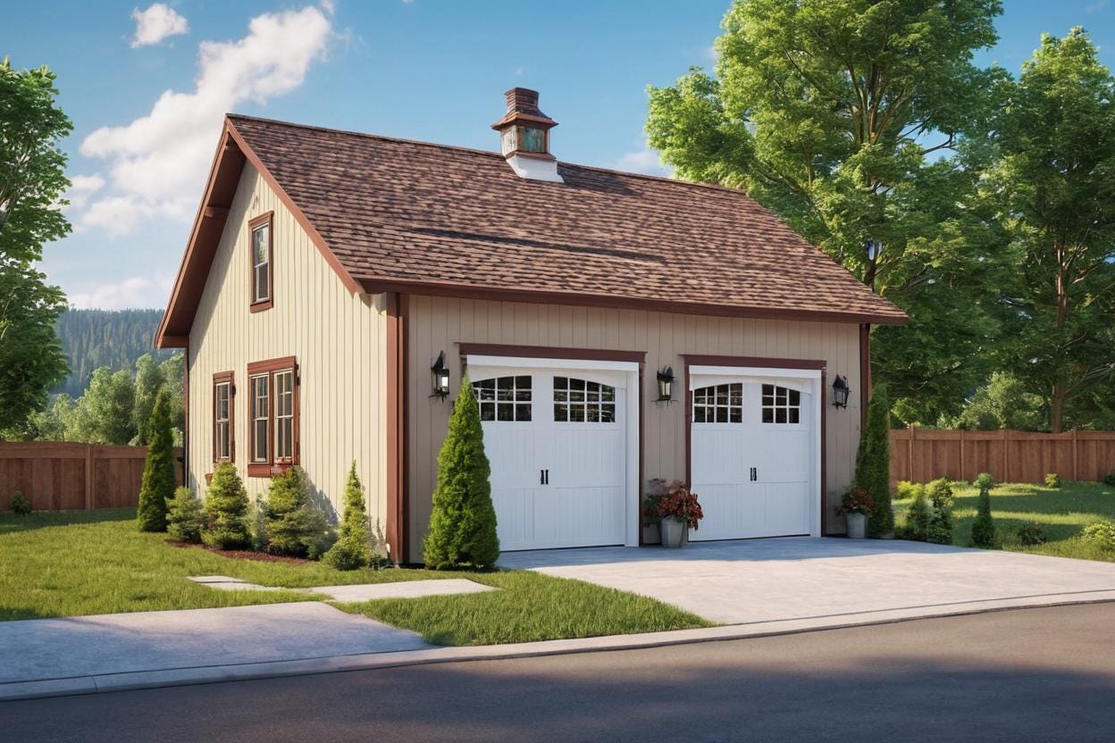 Custom 2 Car Garage Plan With CAD and PDF File - Etsy