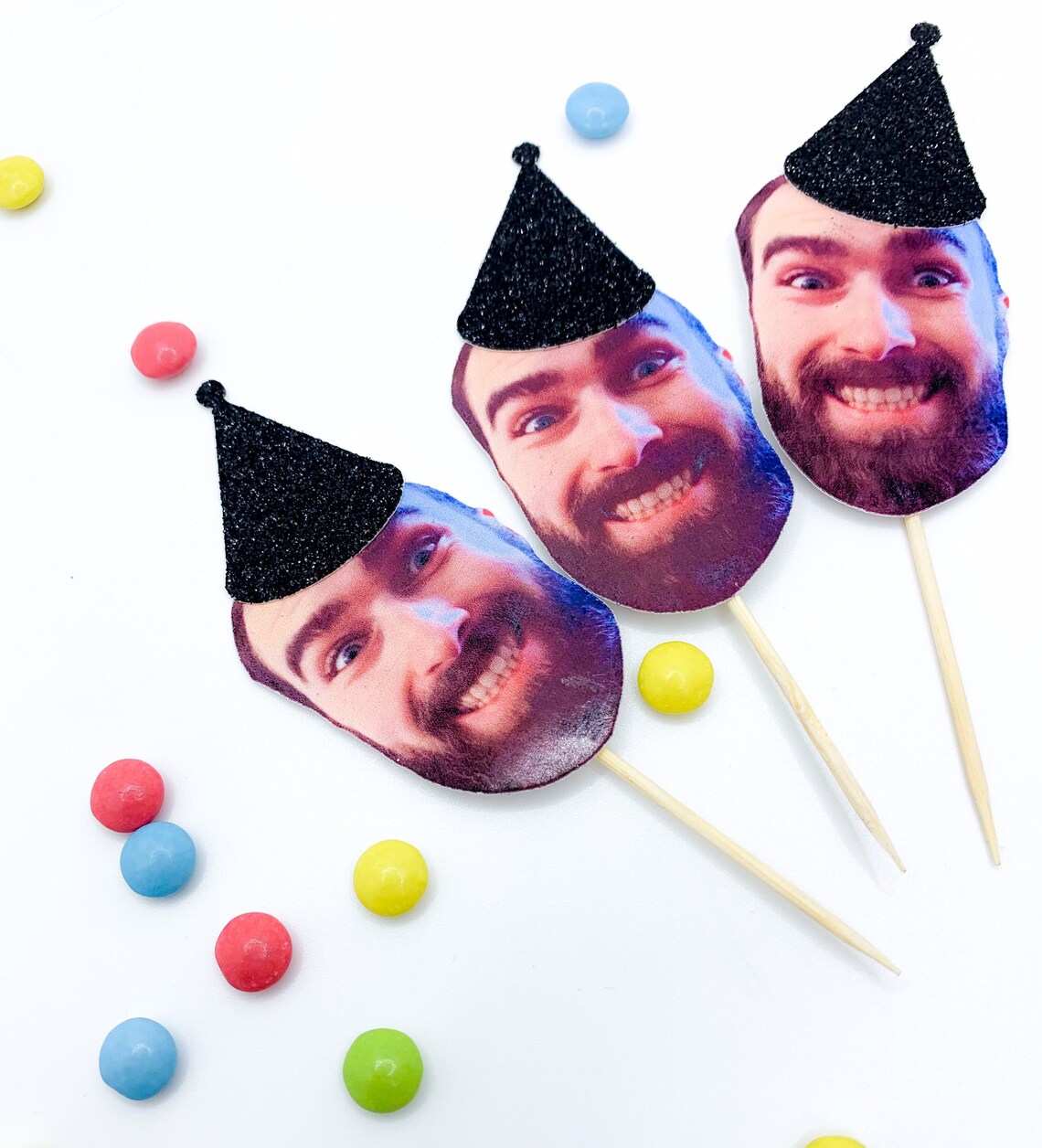 Personalised Face Cake Topper Cupcake Topper Birthday | Etsy