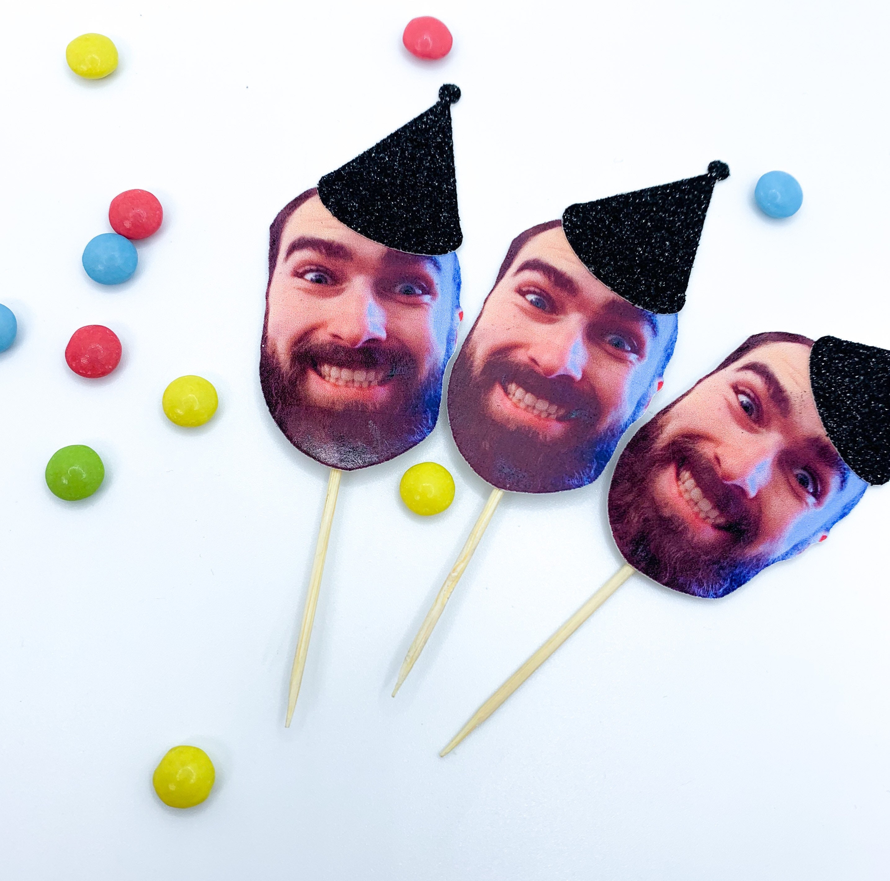 Personalised Face Cake Topper Cupcake Topper Birthday | Etsy