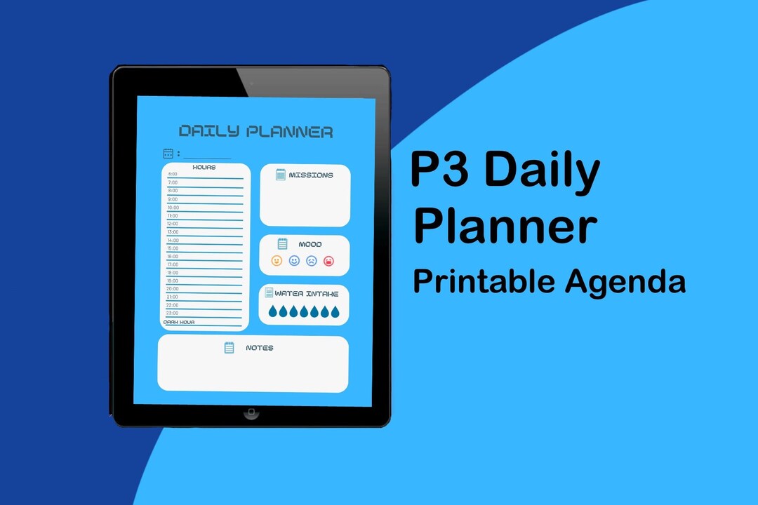 P3 Daily Planner Instant Download Printable Digital - Etsy
