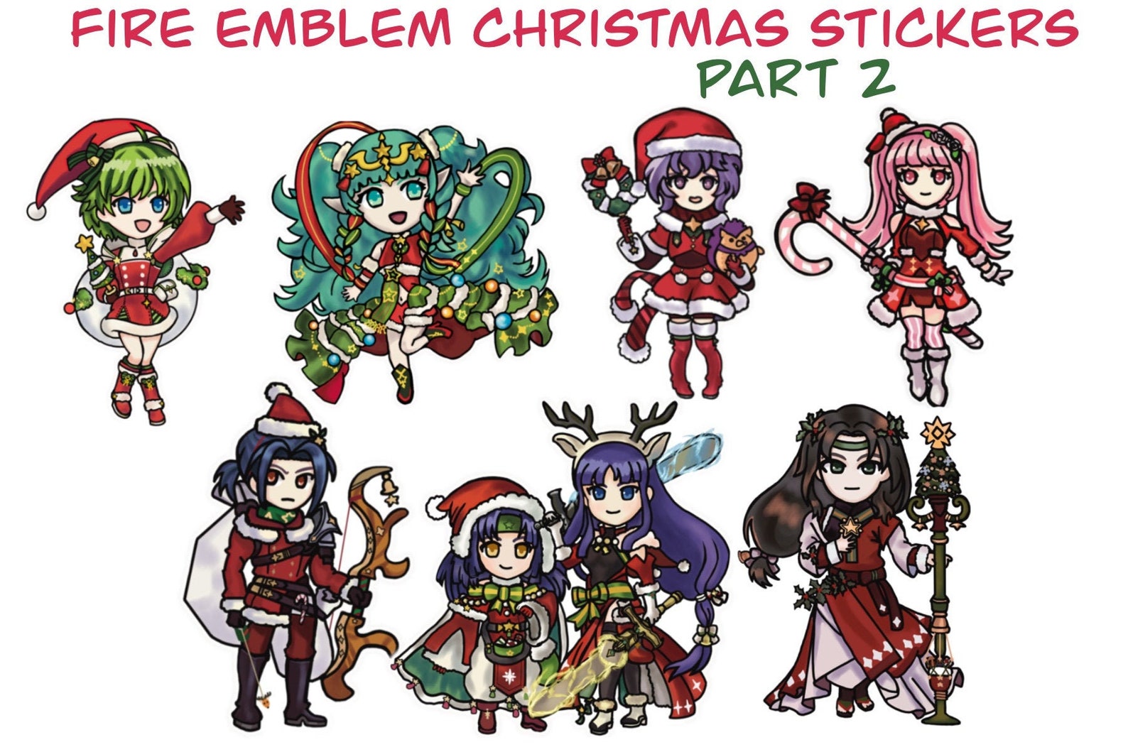 FEH Christmas Stickers Part 2 - Etsy