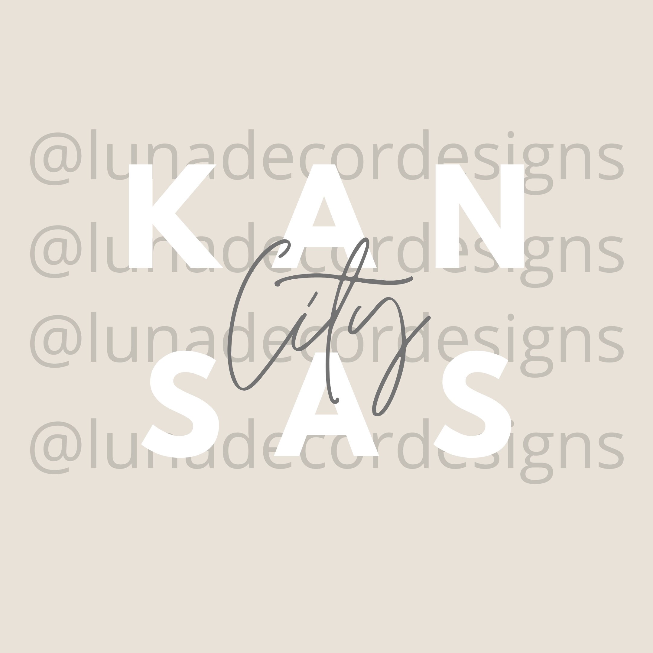 Kansas City Script / Wall Decor / Digital Download / Minimalist / Boho ...