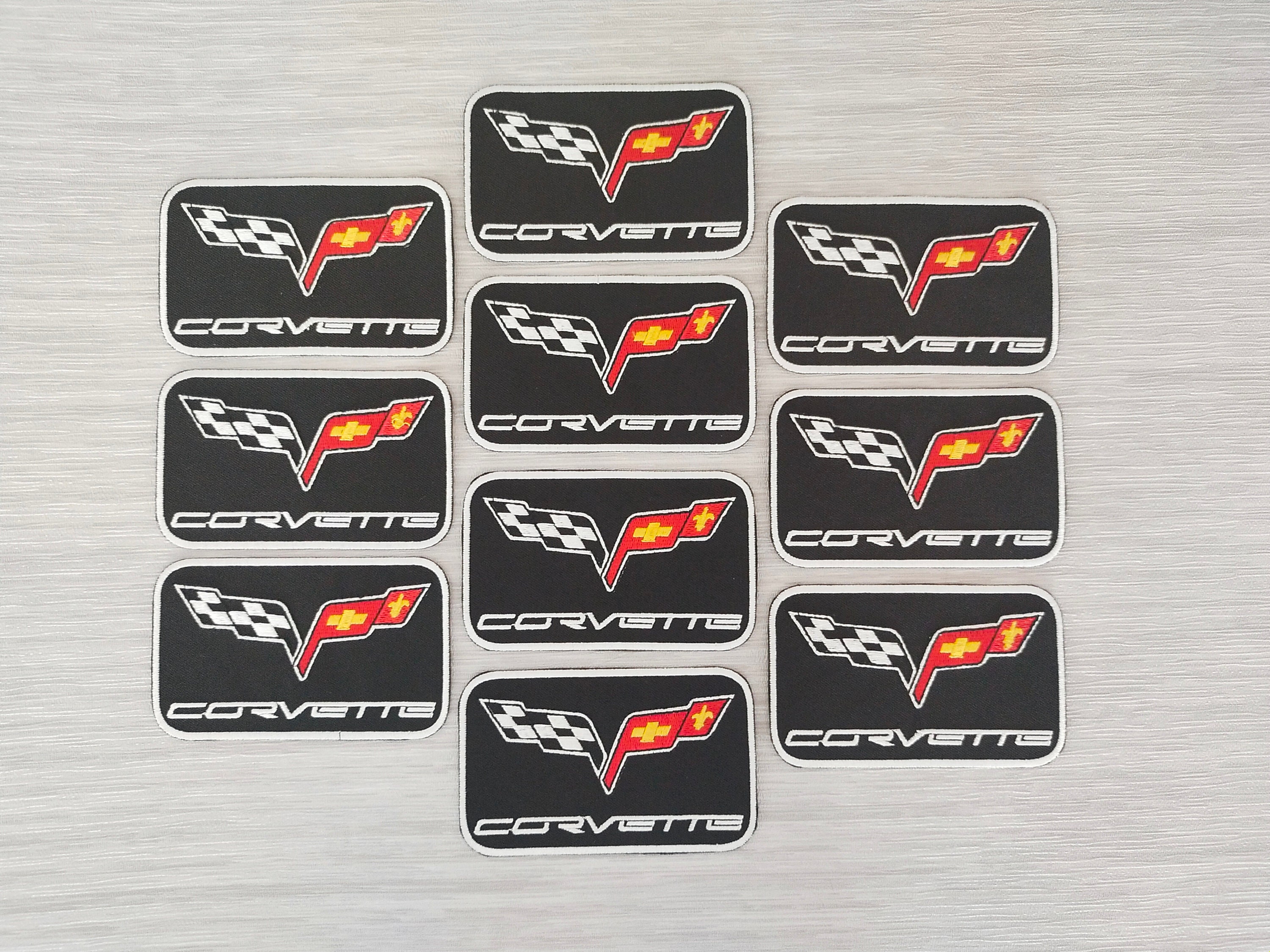 10 Pcs CHEVROLET CORVETTE Embroidered Patches Iron or Sew for Back ...