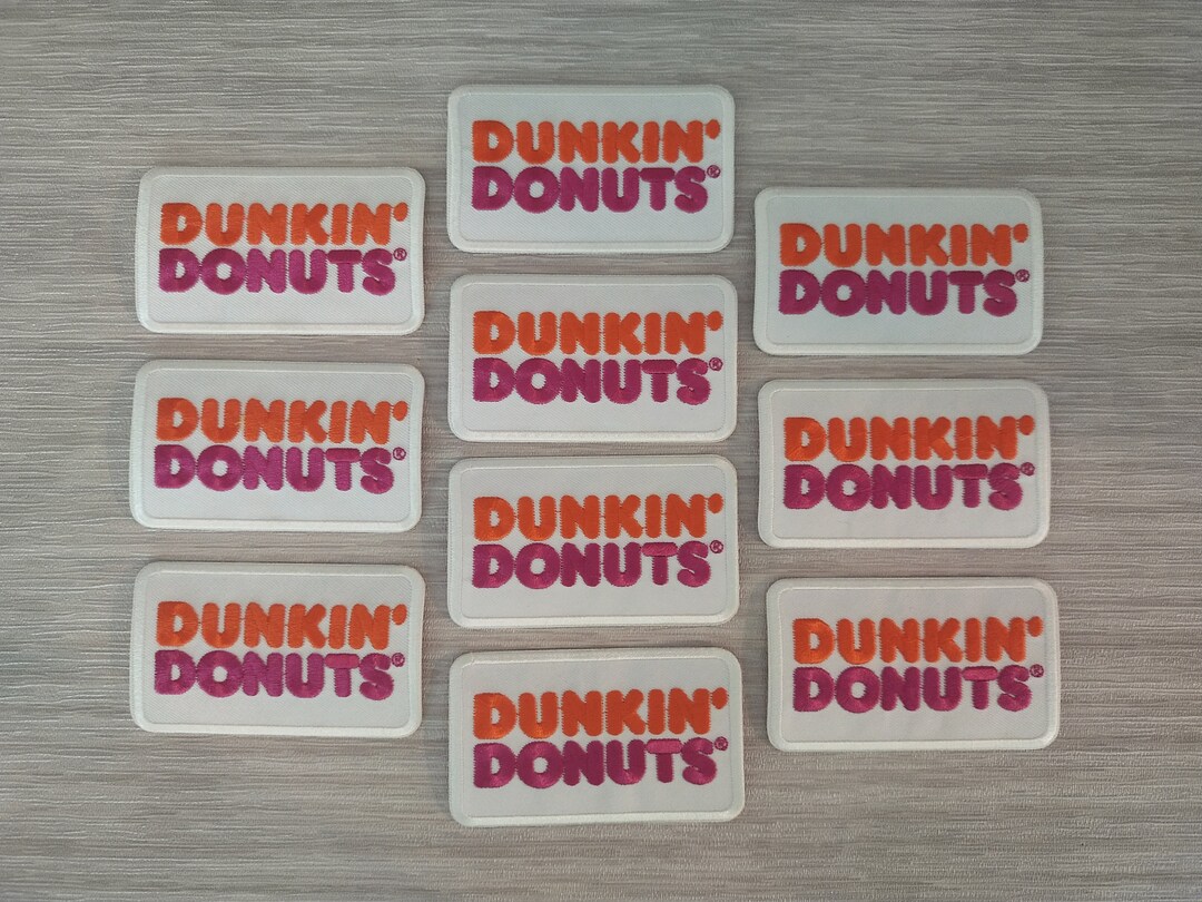 10 Pcs DUNKIN DONUTS Food Drink Coffe Donuts Shop Cookies Embroidered Iron on Patches or Sew for ...