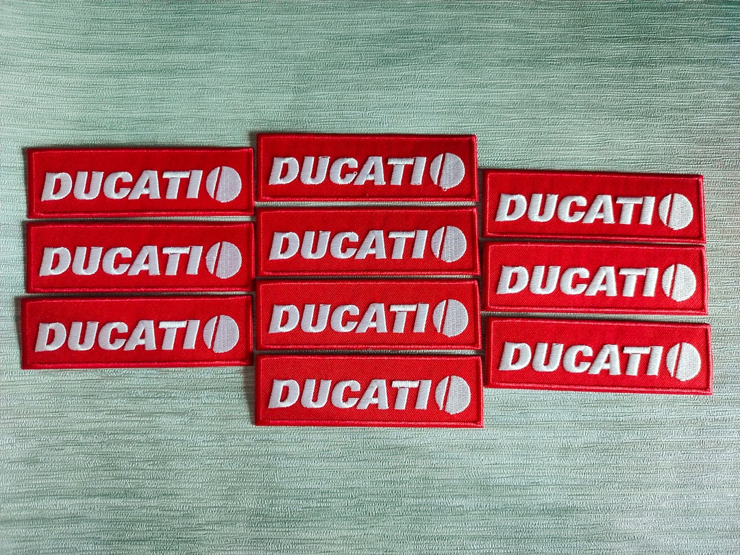 10 Pcs DUCATI Motorcycles Motogp Motor Sport Racing Bike Life Embroidered Patches Iron or Sew on ...
