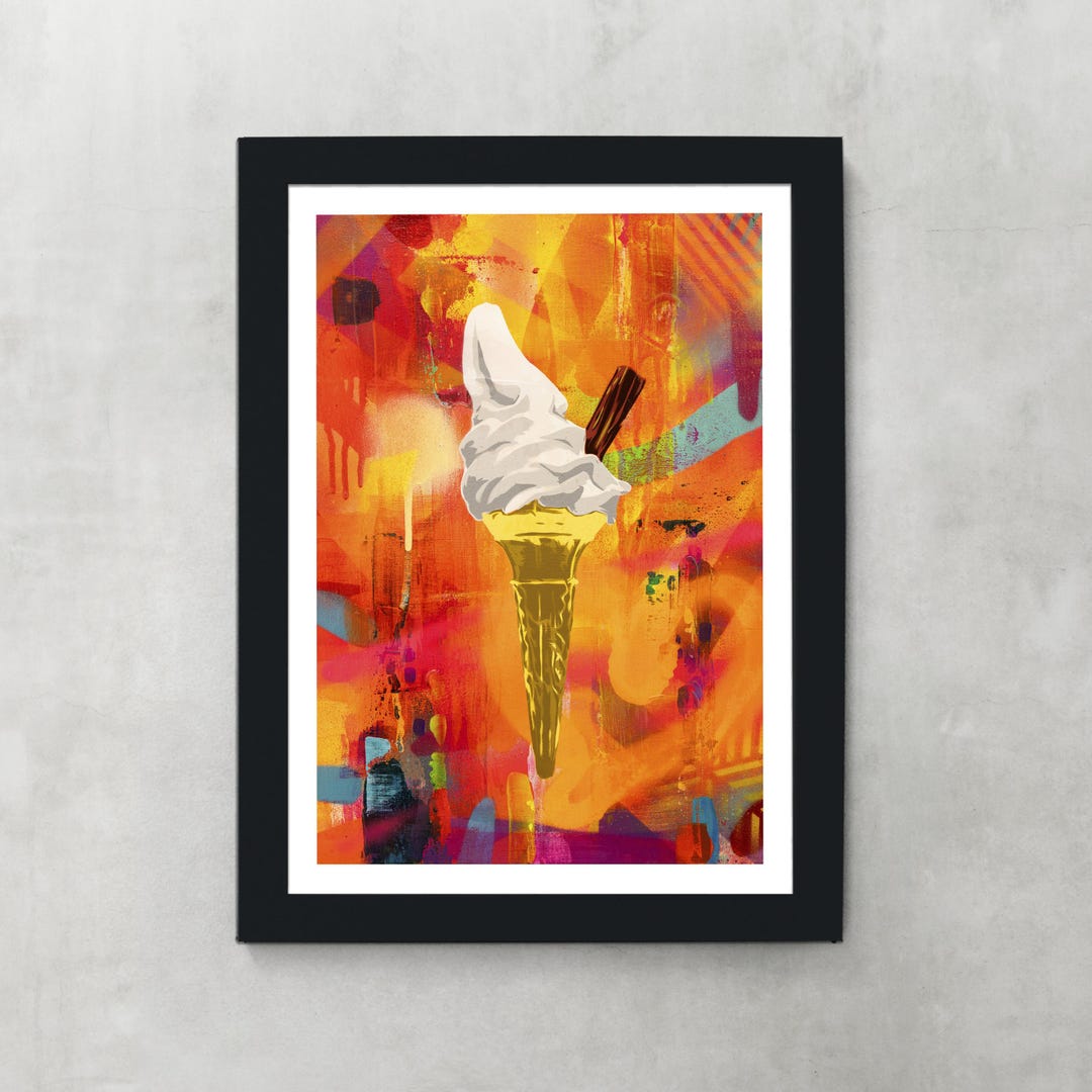 Whippy Ice Cream Graffiti Art Print - Etsy