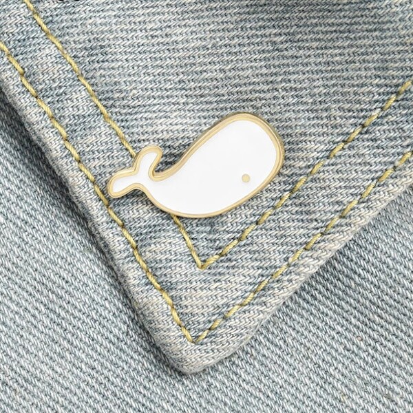 Whale Enamel Pin - Etsy