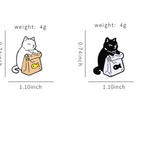 Cute 'feed Myself' Cat Enamel Pin / Cute Enamel Pins / - Etsy