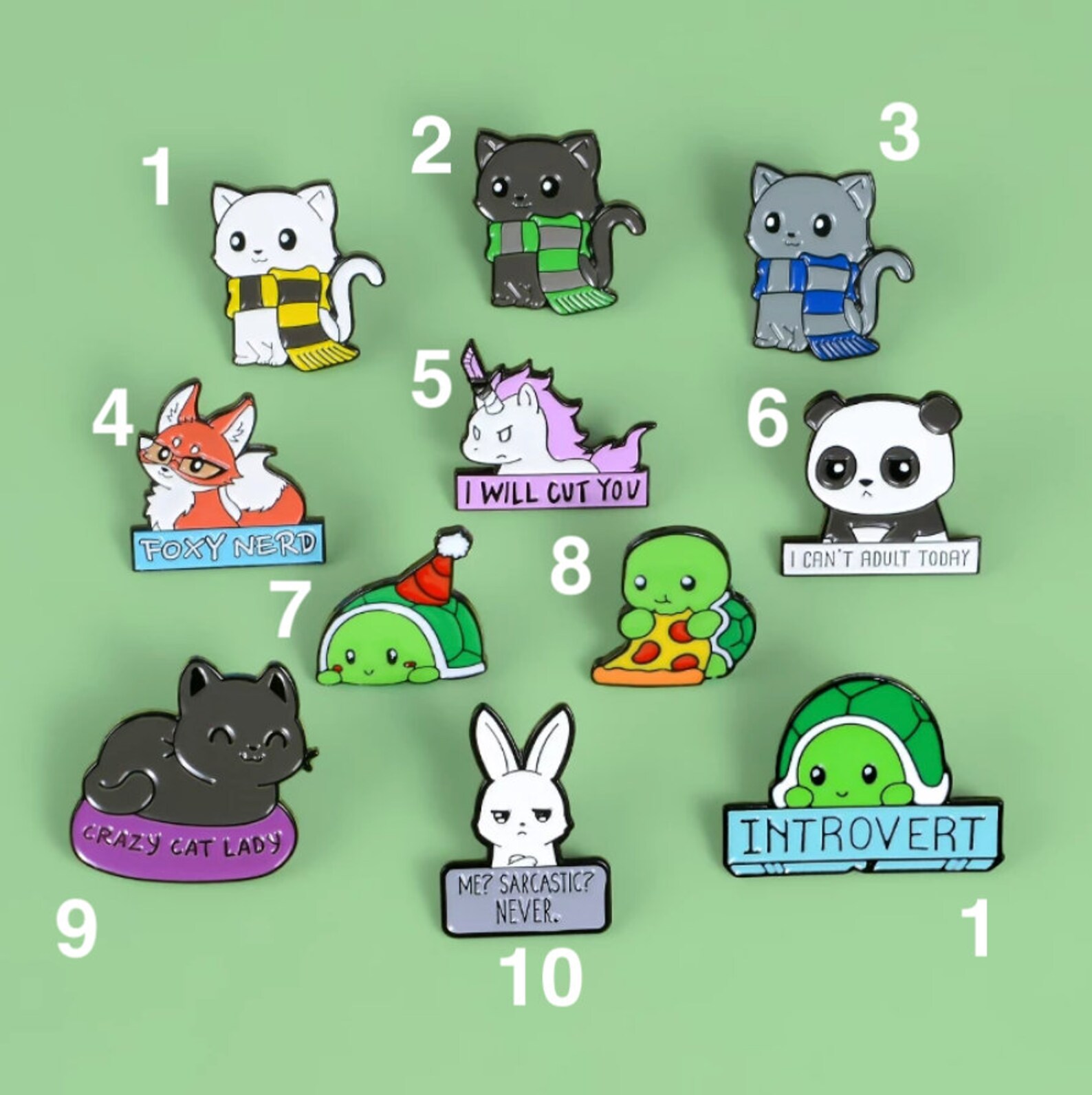 Cute Introvert Animal Enamel Pins / Cute Enamel Pins / Lapel | Etsy