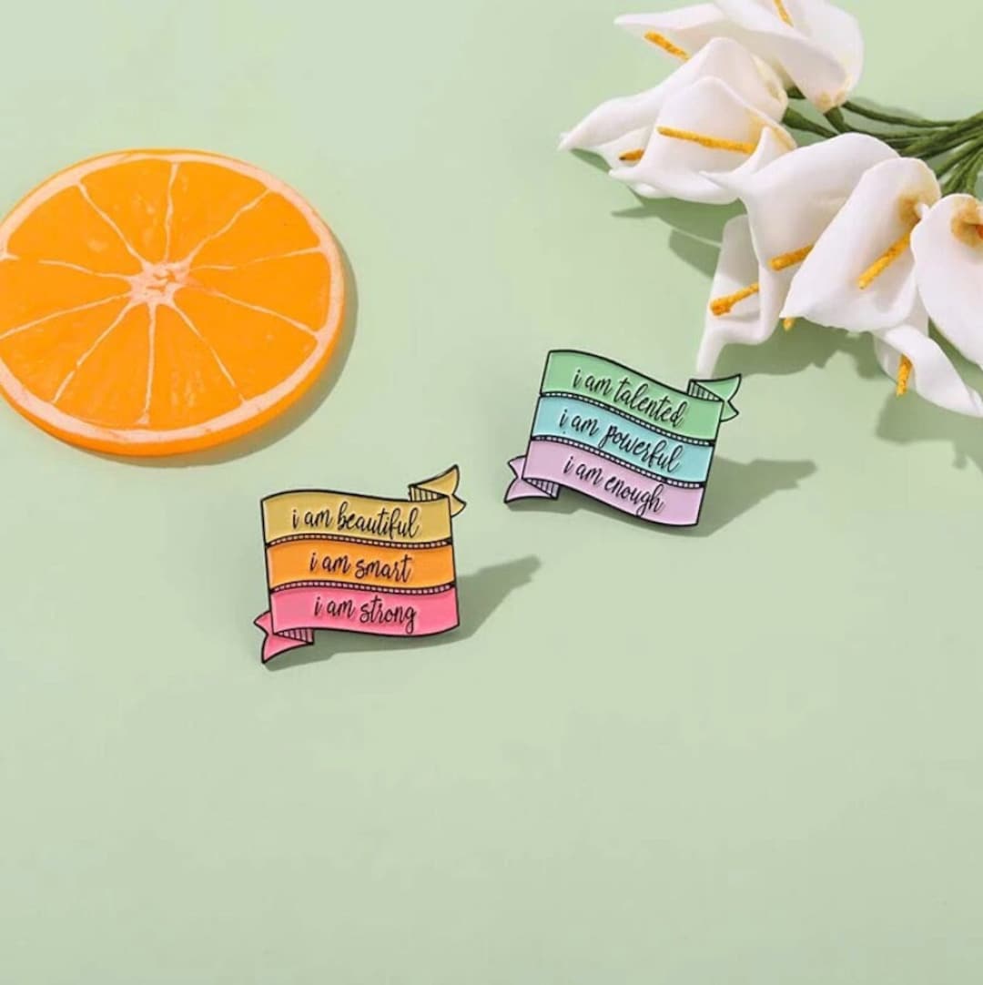 Positive Affirmation Enamel Pins / Cute Enamel Pins / Self - Etsy