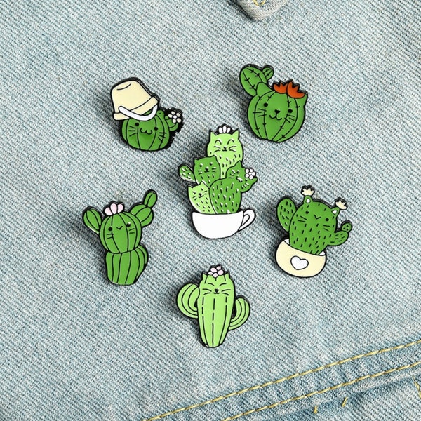 Cactus Enamel Pin - Etsy