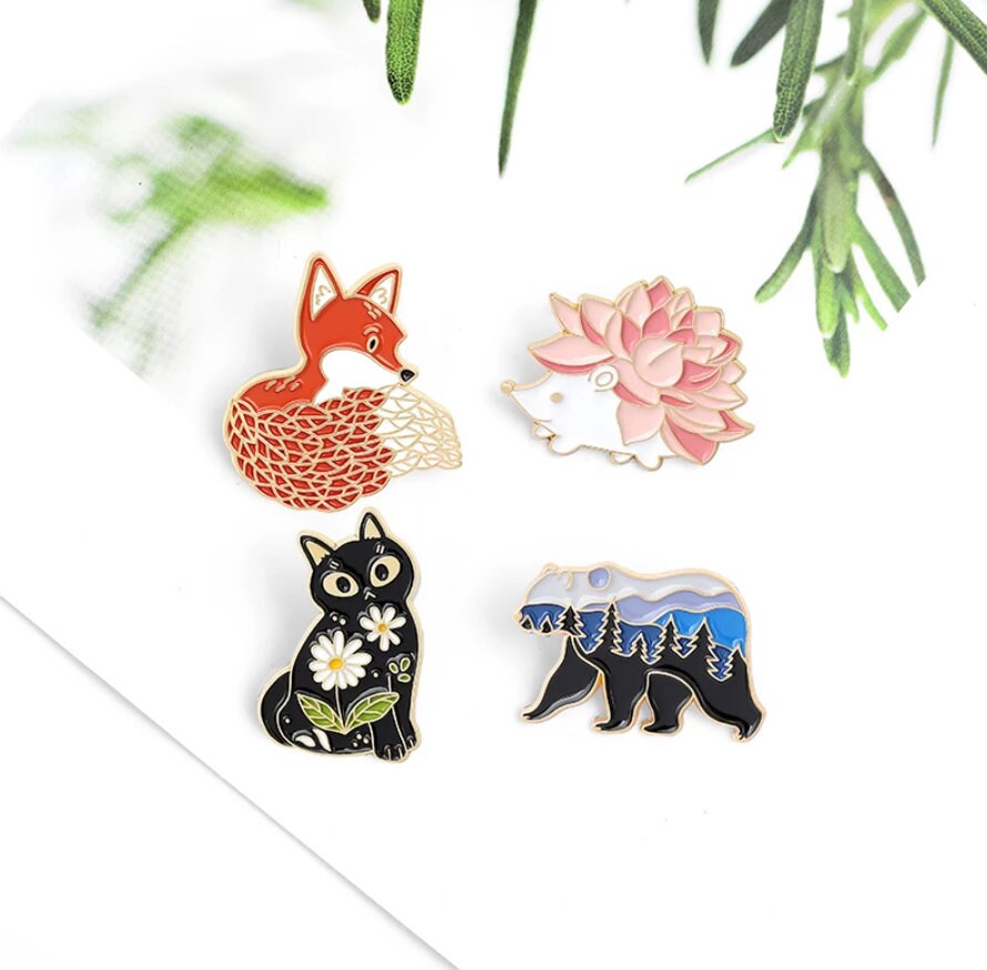 Cute Animal Enamel Pins / Cute Enamel Pins / Lapel Pin / - Etsy Australia