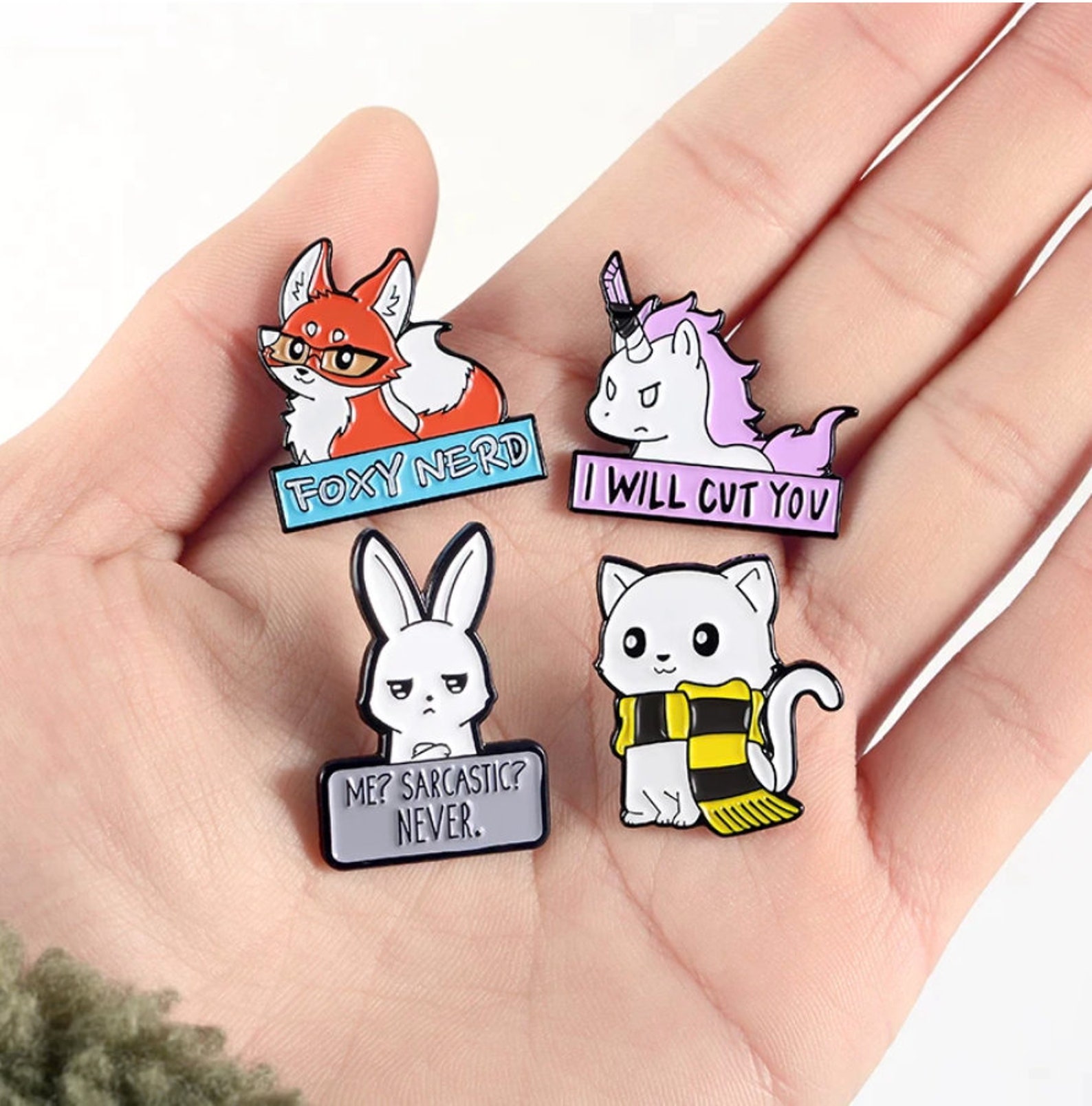 Cute Introvert Animal Enamel Pins / Cute Enamel Pins / Lapel | Etsy