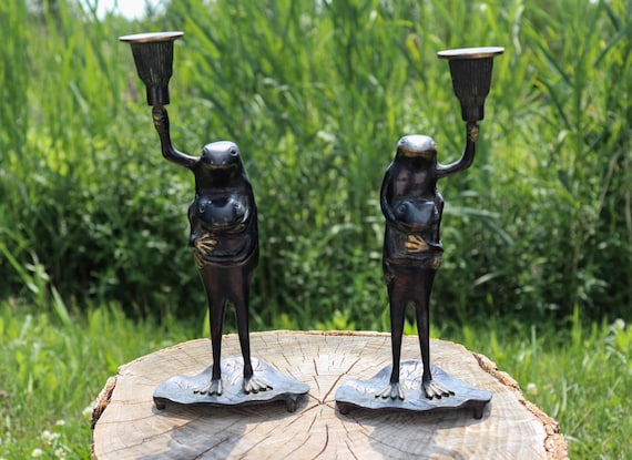Vintage Frog Candle Holder