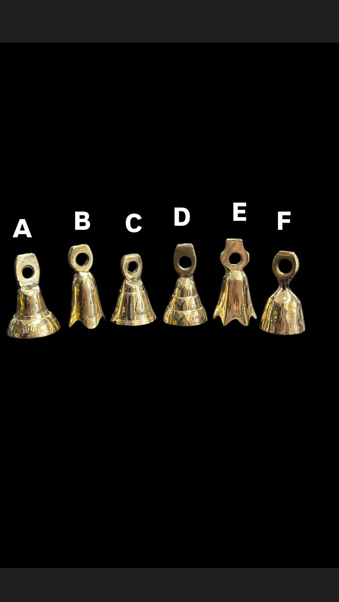 Handmade Solid Brass Altar Bells, Set of 6, Spiritual Decor - Etsy