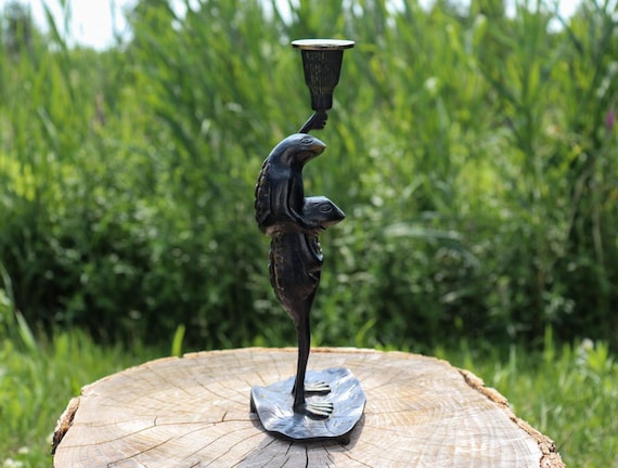 Vintage Frog Candle Holder