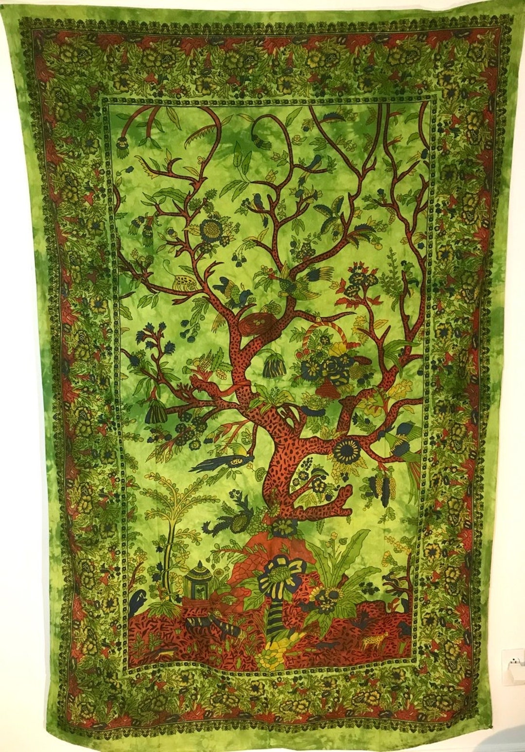 Tree of Life Tapestry/batik 100% Organic Cotton Tapestry/batik Wall ...