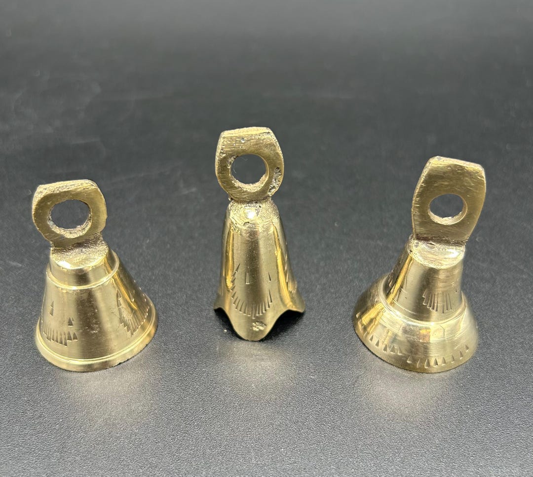 Vintage Solid Brass Altar Bells, Set of 3, Meditation Yoga Bells - Etsy