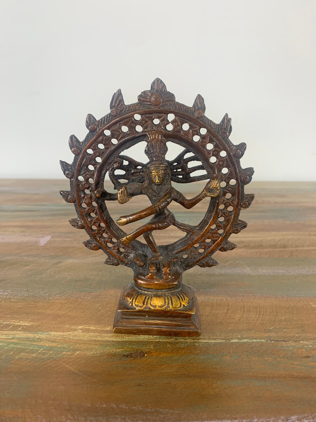 Vintage Bronze Natraj Statue, Dancing God Shiva Figurine - Etsy