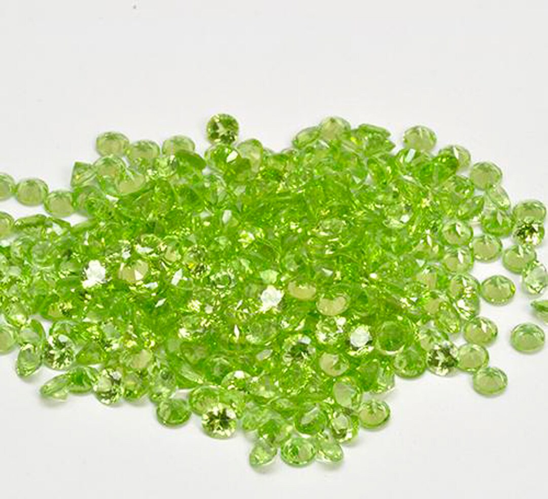 AAA Quality 2x2mm to 3x3mm Peridot Round Faceted Cut Calibrated Loose ...