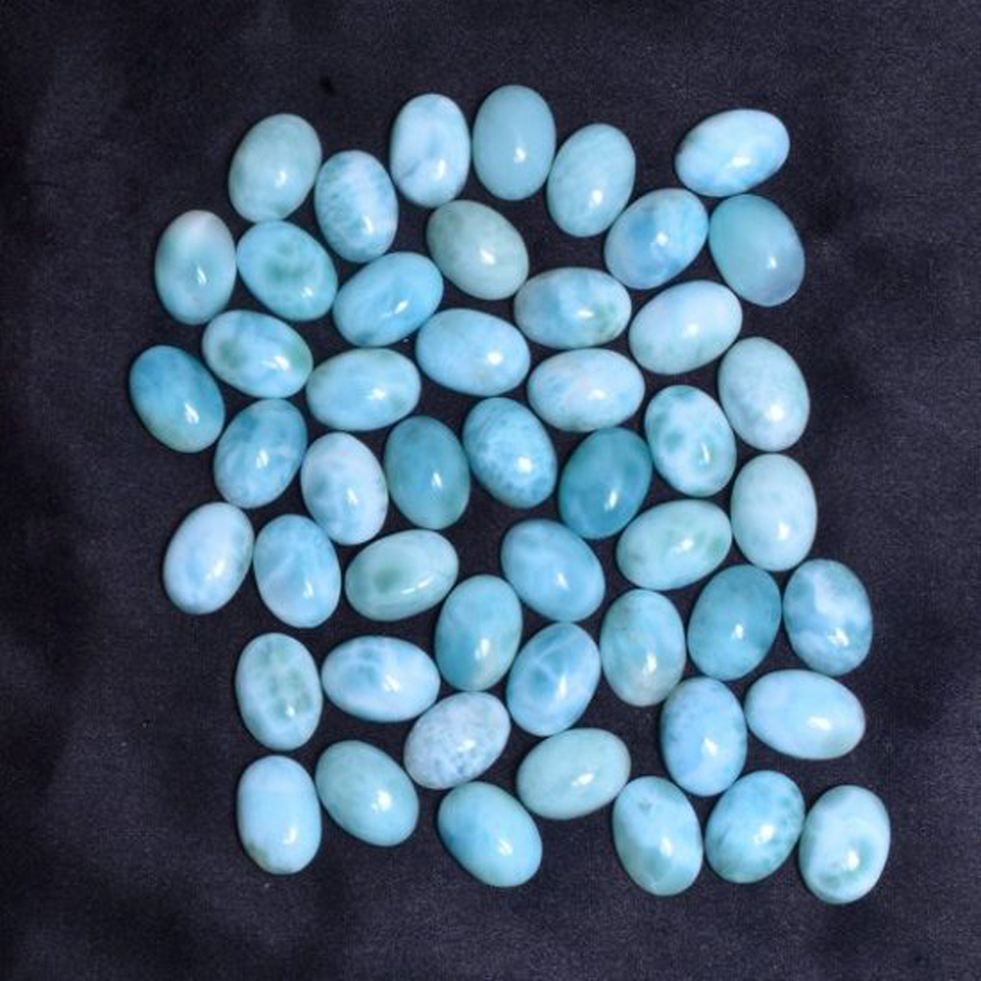 4x6MM-5x7MM Natural Larimar Oval Cabochon Piedras preciosas - Etsy España