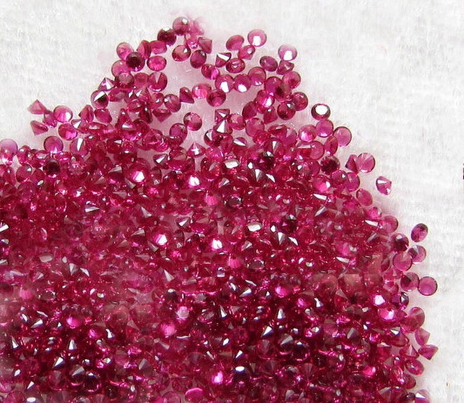 AAA Quality 1x1mm Natural Ruby Round Faceted Cut Loose Gemstones, Ruby ...