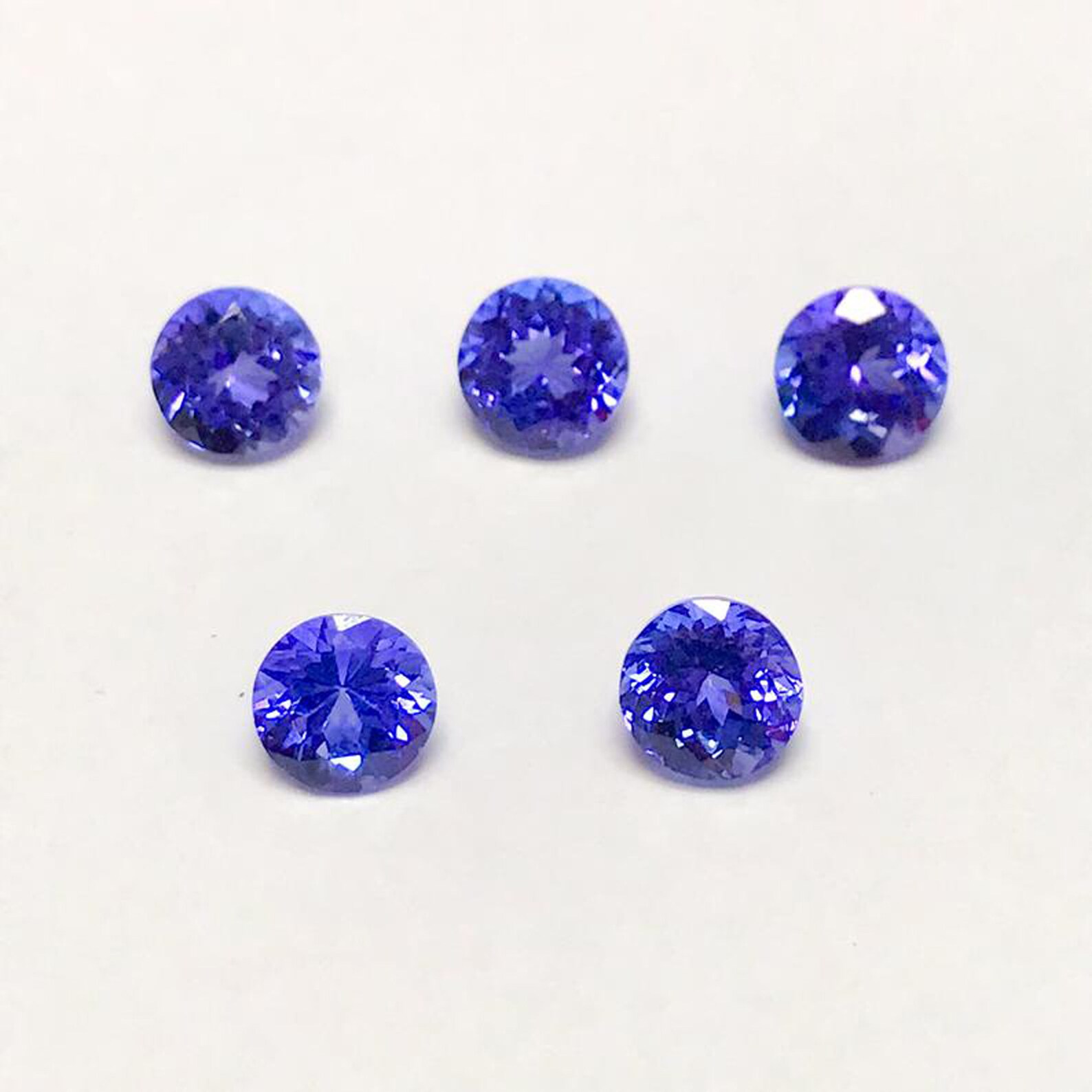 AAA Natural Tanzanite 5x5mm 6x6mm Round Faceted Cut Loose - Etsy