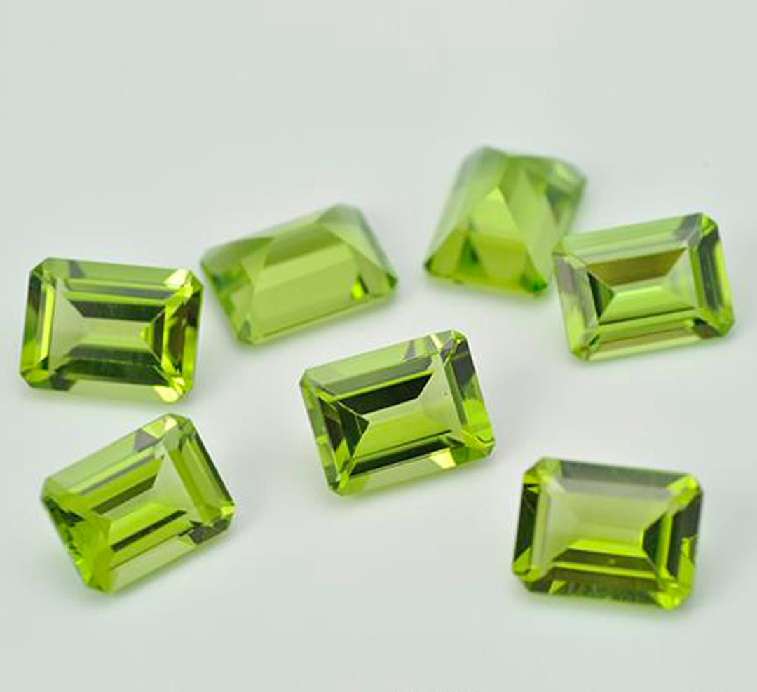 AAA Quality 5x7mm to 6x8mm Natural Peridot Octagon Faceted Cut ...