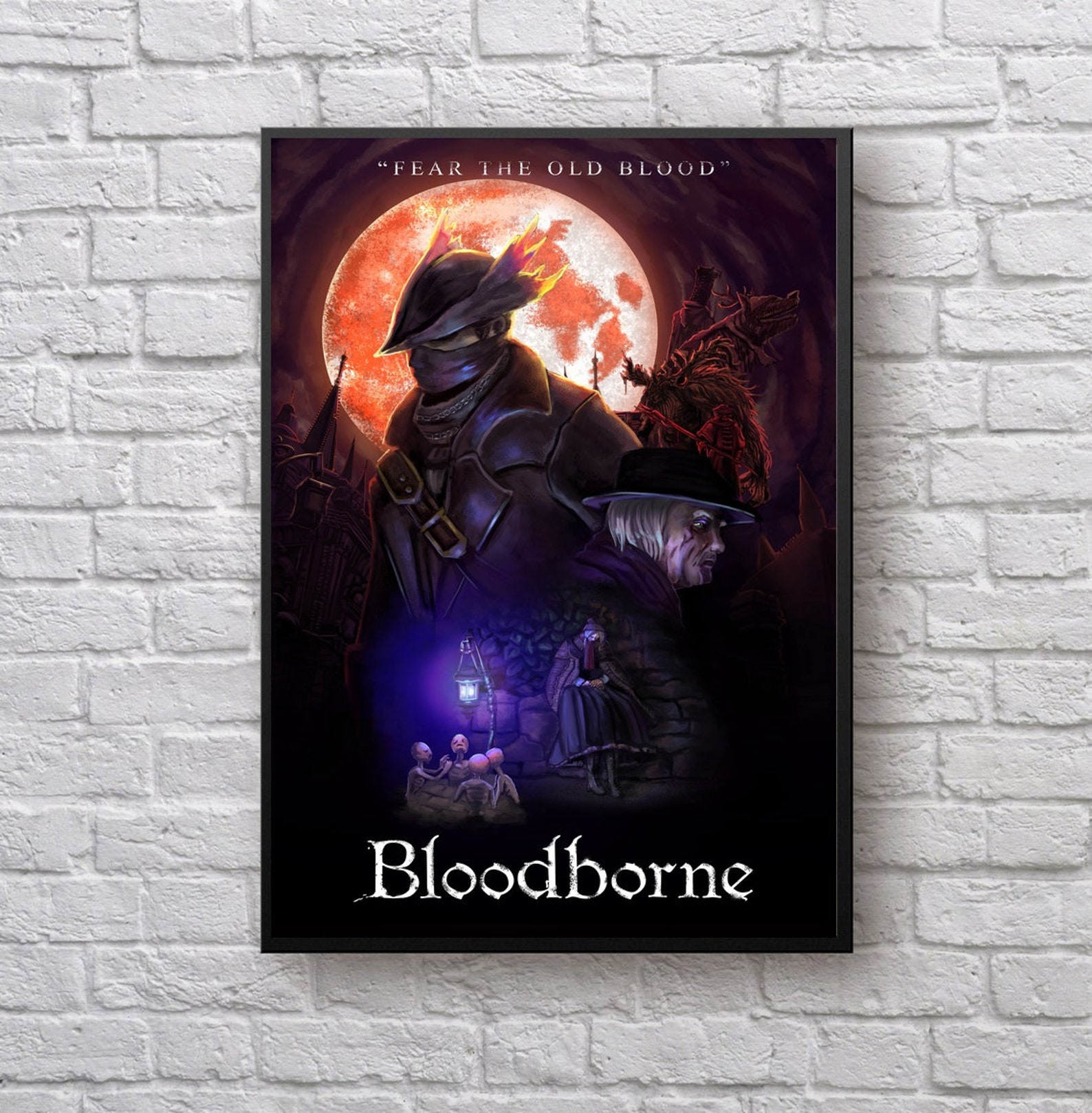 Bloodborne poster cover Game poster canvas poster mural art | Etsy