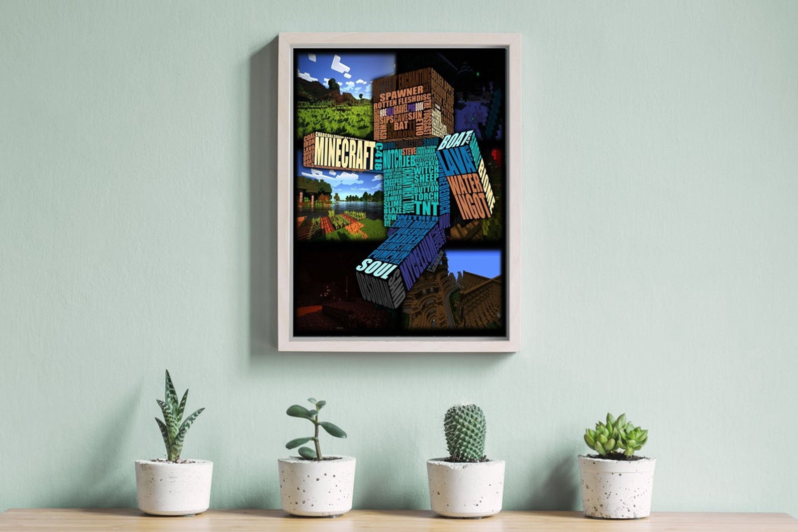 Minecraft poster cover Game poster canvas poster mural art | Etsy