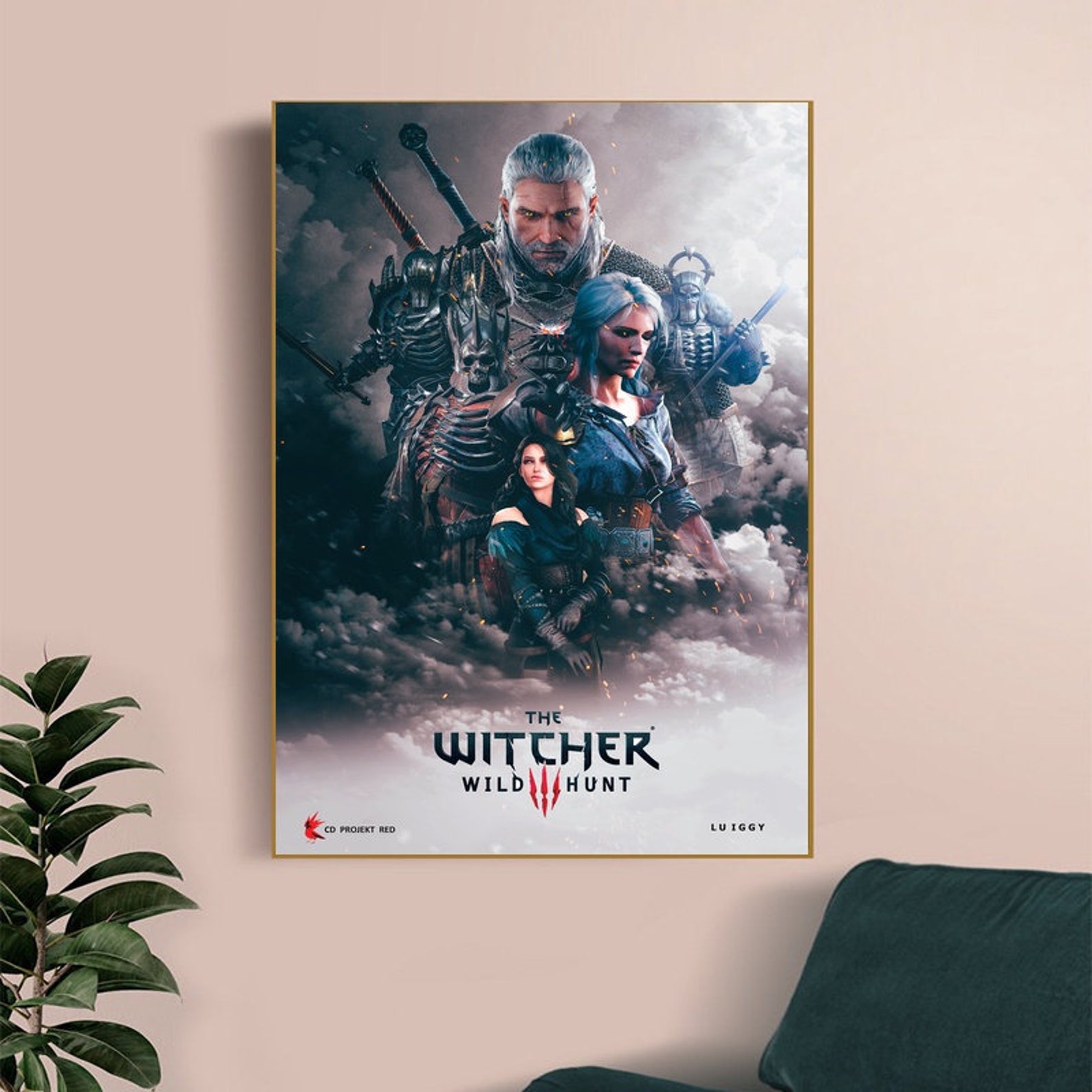 The Witcher 3 Poster cover Game poster canvas poster mural | Etsy