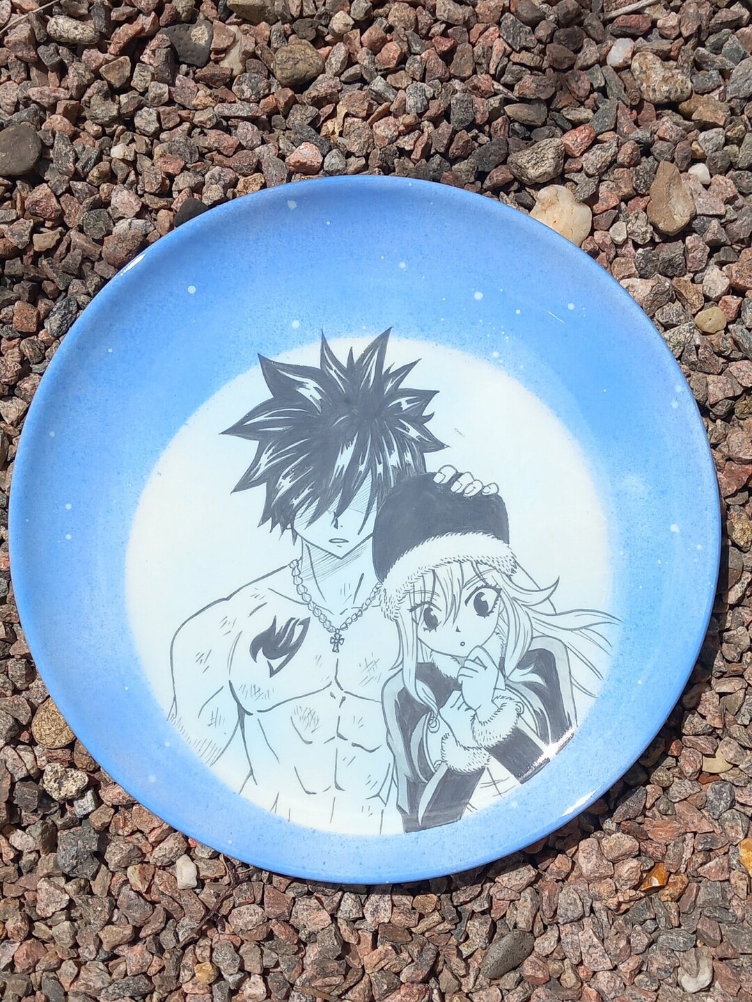 Plate Anime Manga Gray&juvia Fanart handmade - Etsy