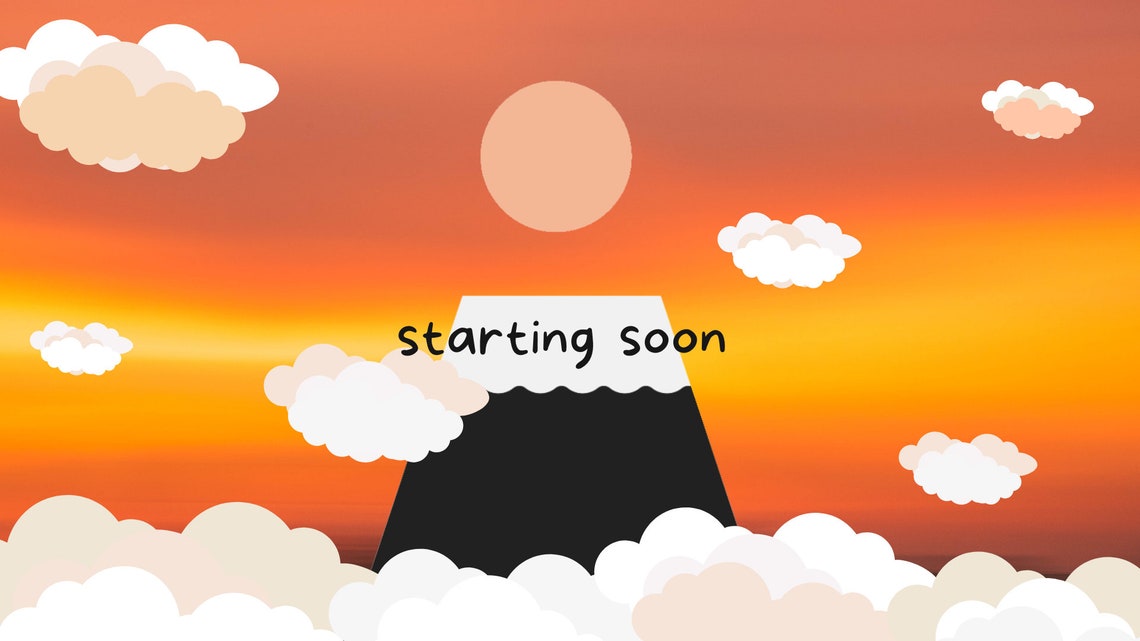 Twitch Animated Stream Screen Scenes/ Orange Sunset Clouds - Etsy