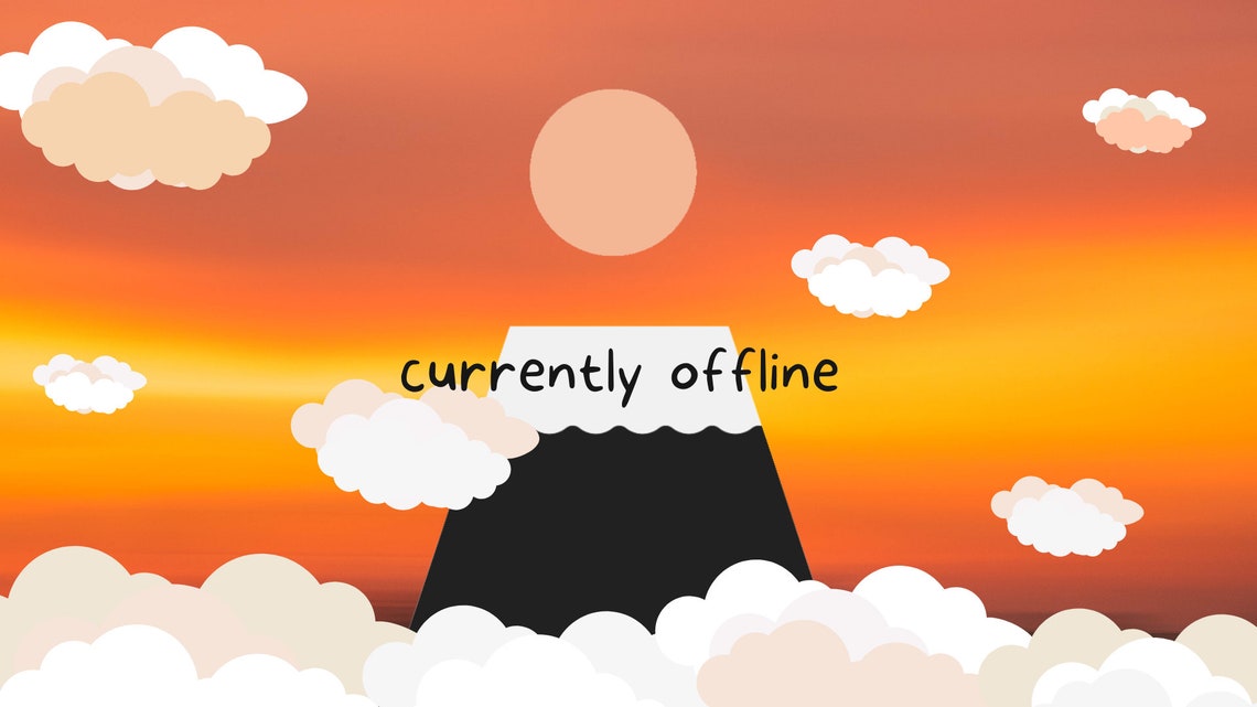Twitch Animated Stream Screen Scenes/ Orange Sunset Clouds - Etsy