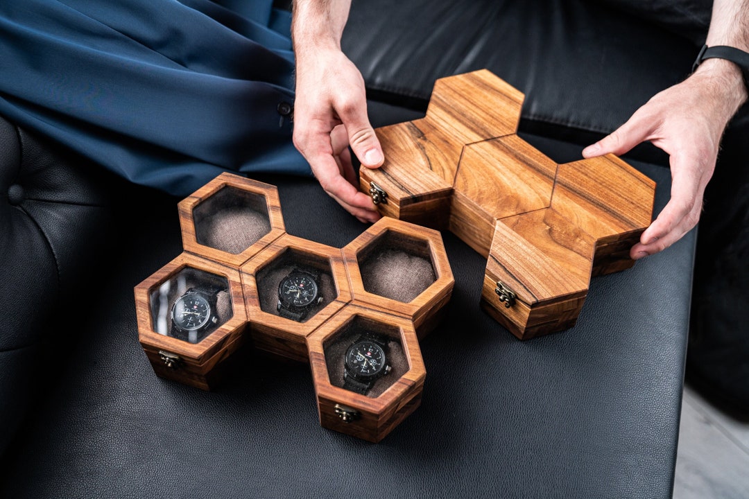 Personalized Wood Watch Case, Custom Watch Box for Men, Mens Watch ...