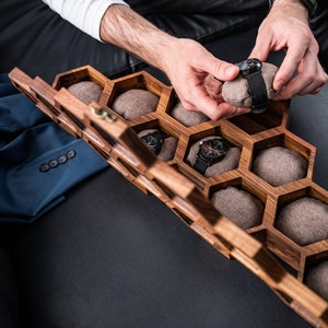 Honeycomb Wooden Watch Case, Watch Display Case, Watch Box for Men ...