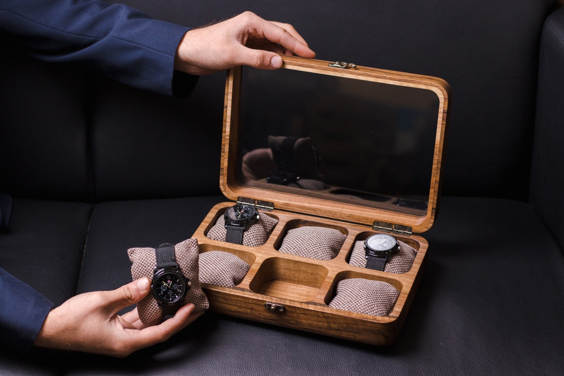 Wood Watch Box Watch Case Groomsmen Gift Box Watch Box for - Etsy