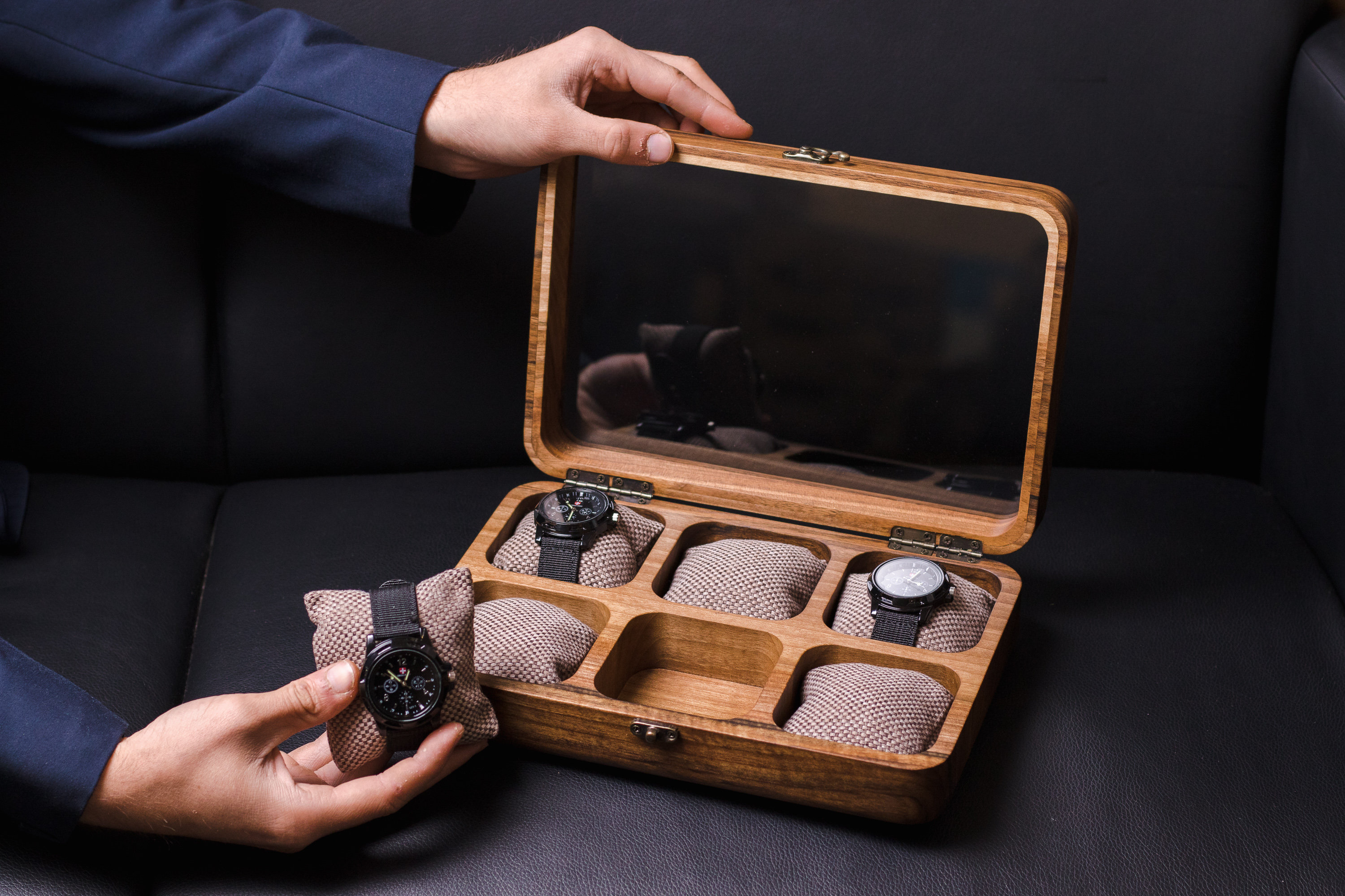 Wood Watch Box Watch Case Groomsmen Gift Box Watch Box for - Etsy
