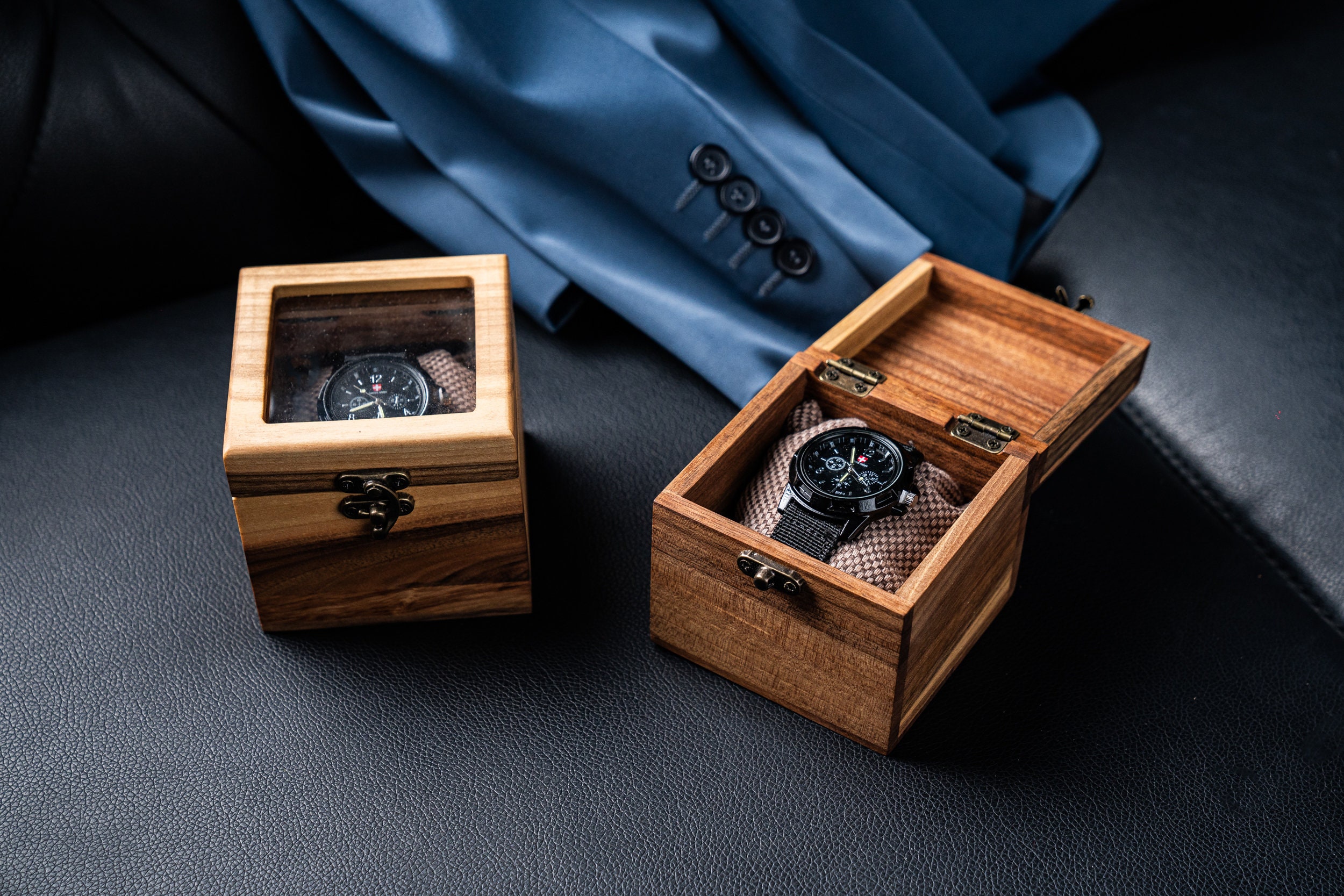 Wooden Watch Box Gift Box for Watch Watch Box for Groomsmen - Etsy