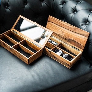 Personalized Wooden Glasses Case, Engraved Glasses Box, Wooden ...