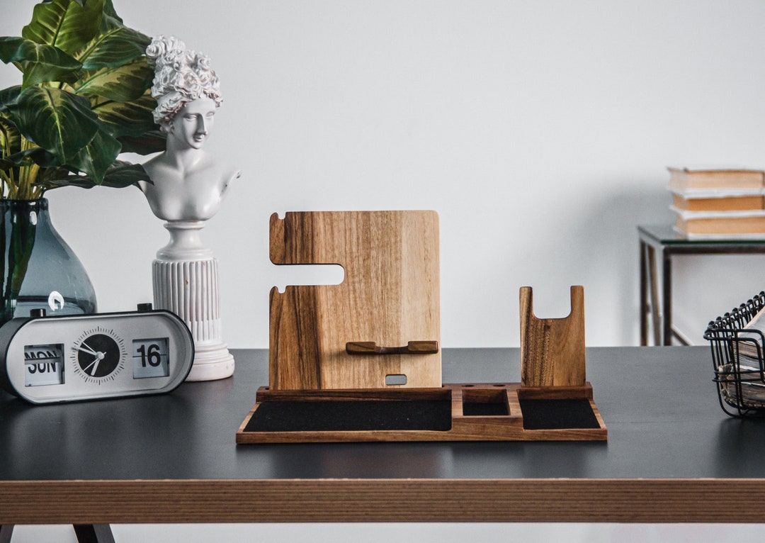 Police Officer Gift, Nightstand Valet Box, Wooden Pistol Holder, Wooden ...