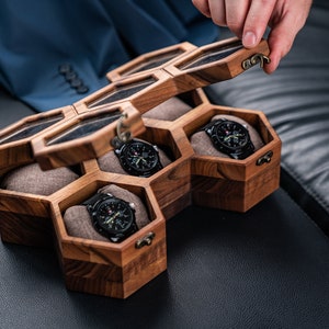 Personalized Wood Watch Case, Custom Watch Box for Men, Mens Watch ...