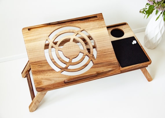 Custom Laptop Stand Wood Laptop Holder Wooden Laptop Stand | Etsy