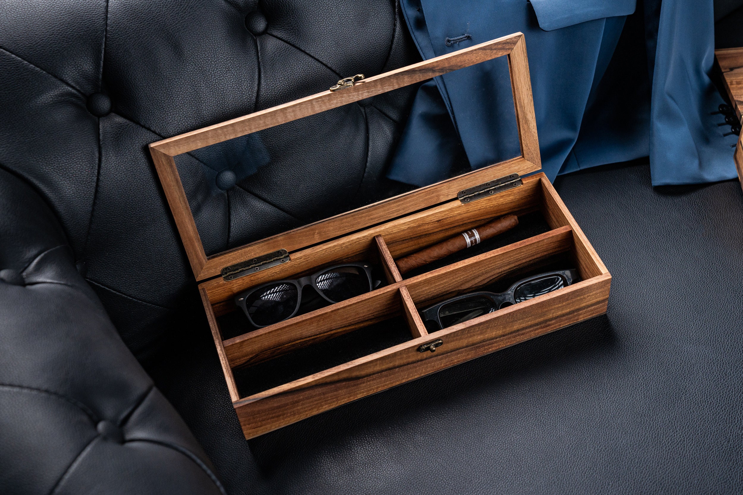Personalized Wooden Glasses Case, Engraved Glasses Box, Wooden ...