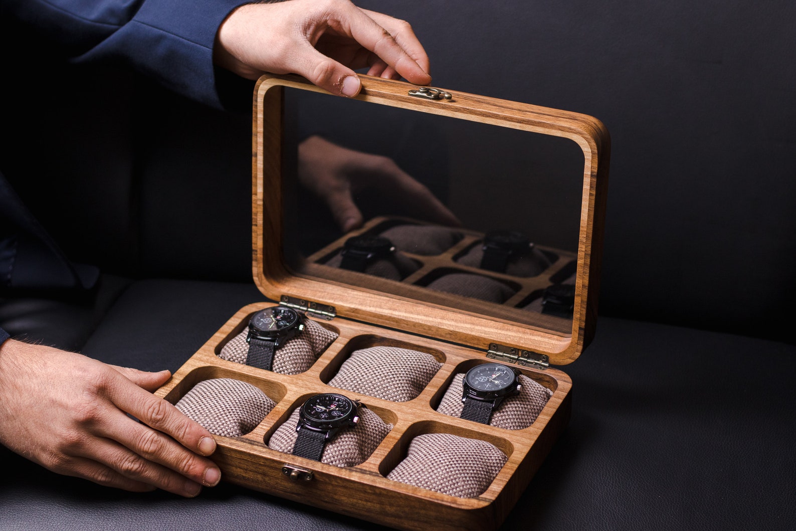 Wood Watch Box Watch Case Groomsmen Gift Box Watch Box for - Etsy