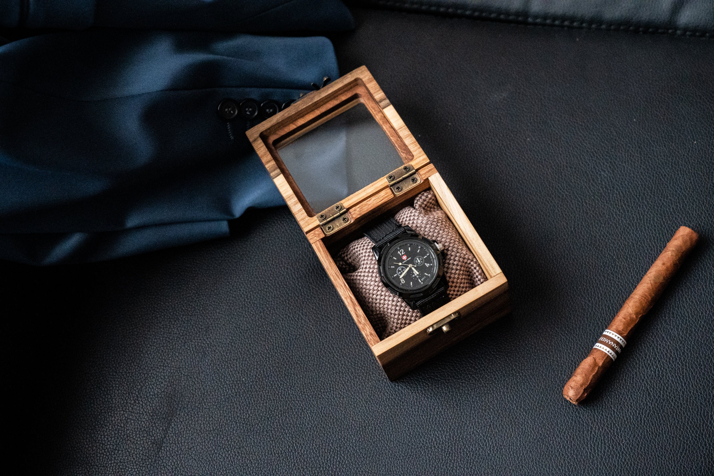 Wooden Watch Box Gift Box for Watch Watch Box for Groomsmen - Etsy