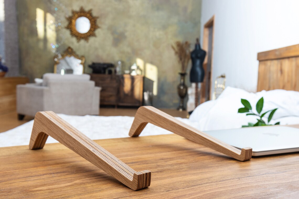 Wooden Laptop Standcustom Laptop Standmacbook Standlaptop - Etsy